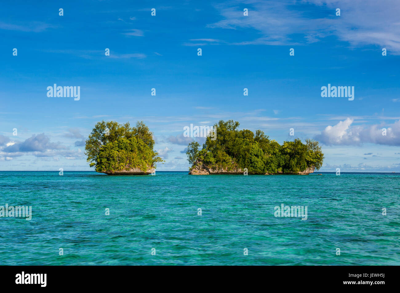 Little rock islet in the famous Rock islands, Palau, Central Pacific ...