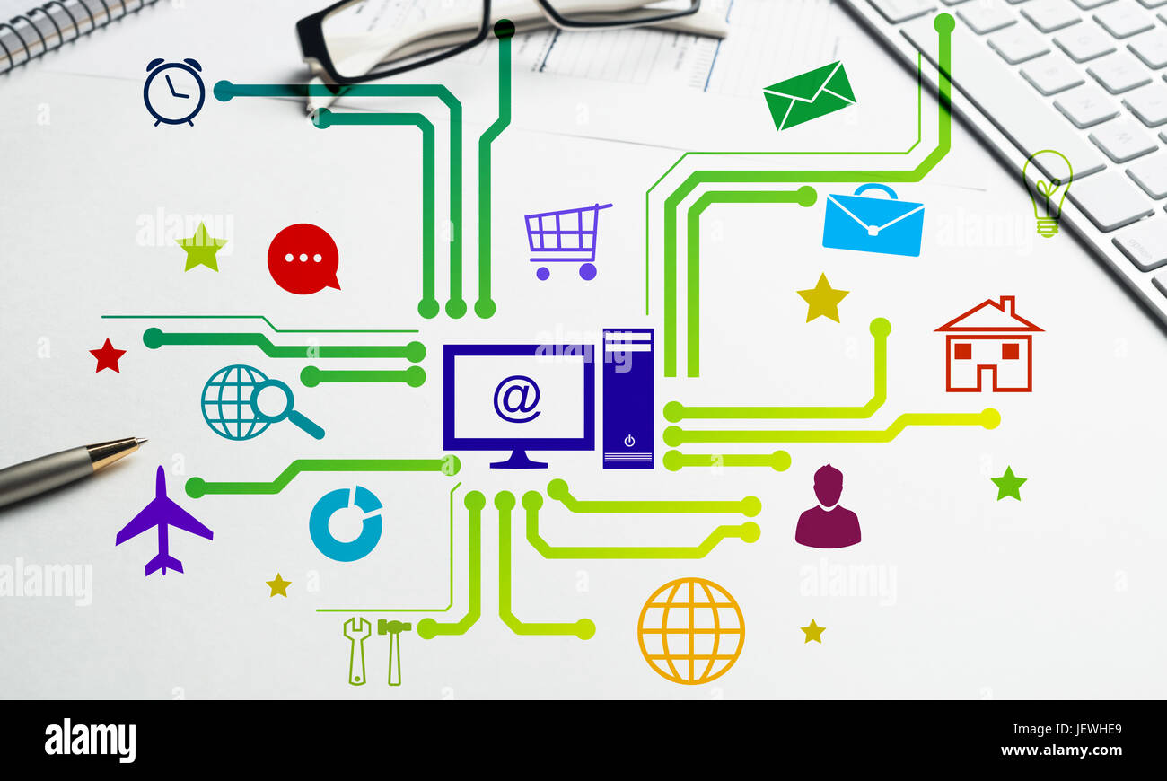 Interface design for mobile and web application Stock Photo - Alamy