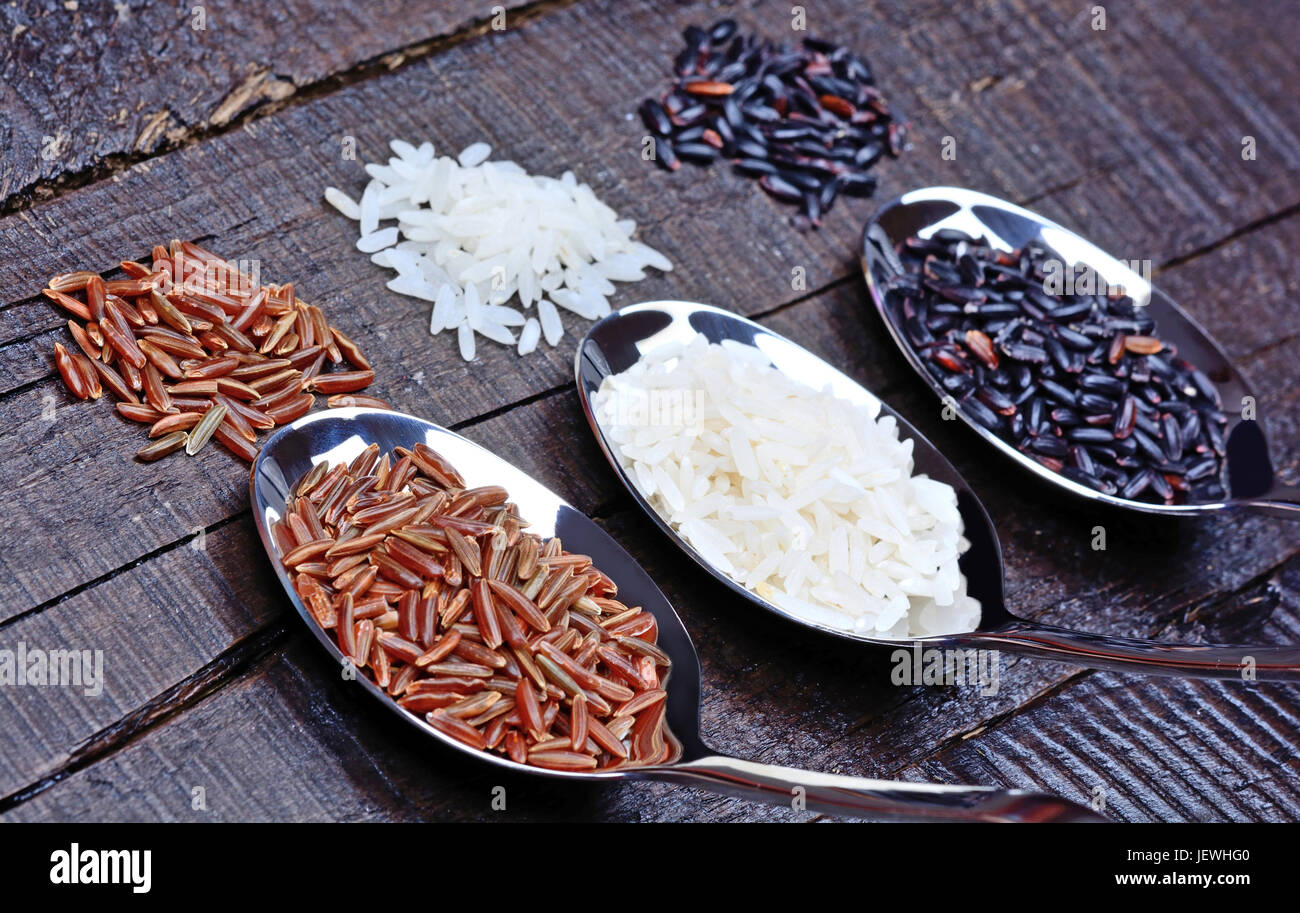 Various types rice in white hi-res stock photography and images - Alamy