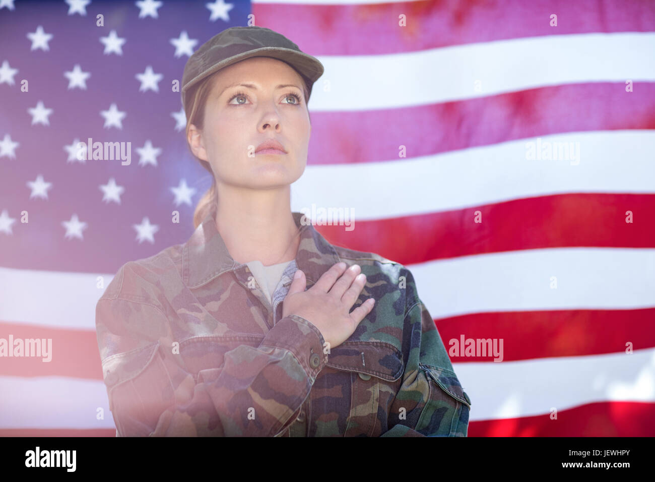 Soldier taking pledge Stock Photo - Alamy