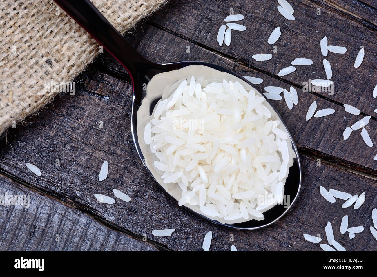 Silver spoon white rice hi-res stock photography and images - Alamy