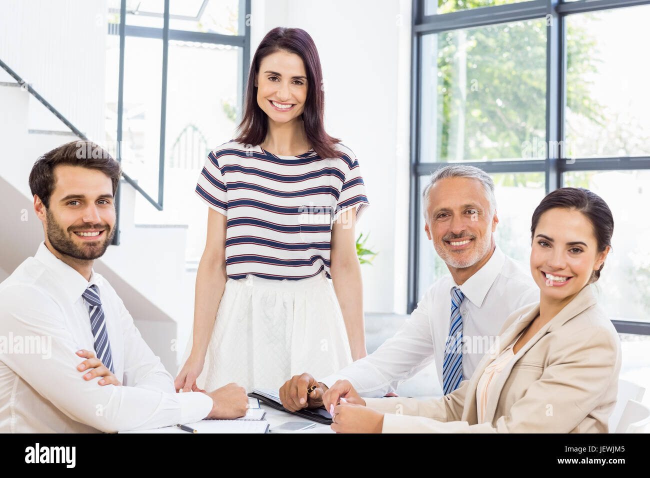 Posing with workers hi-res stock photography and images - Alamy