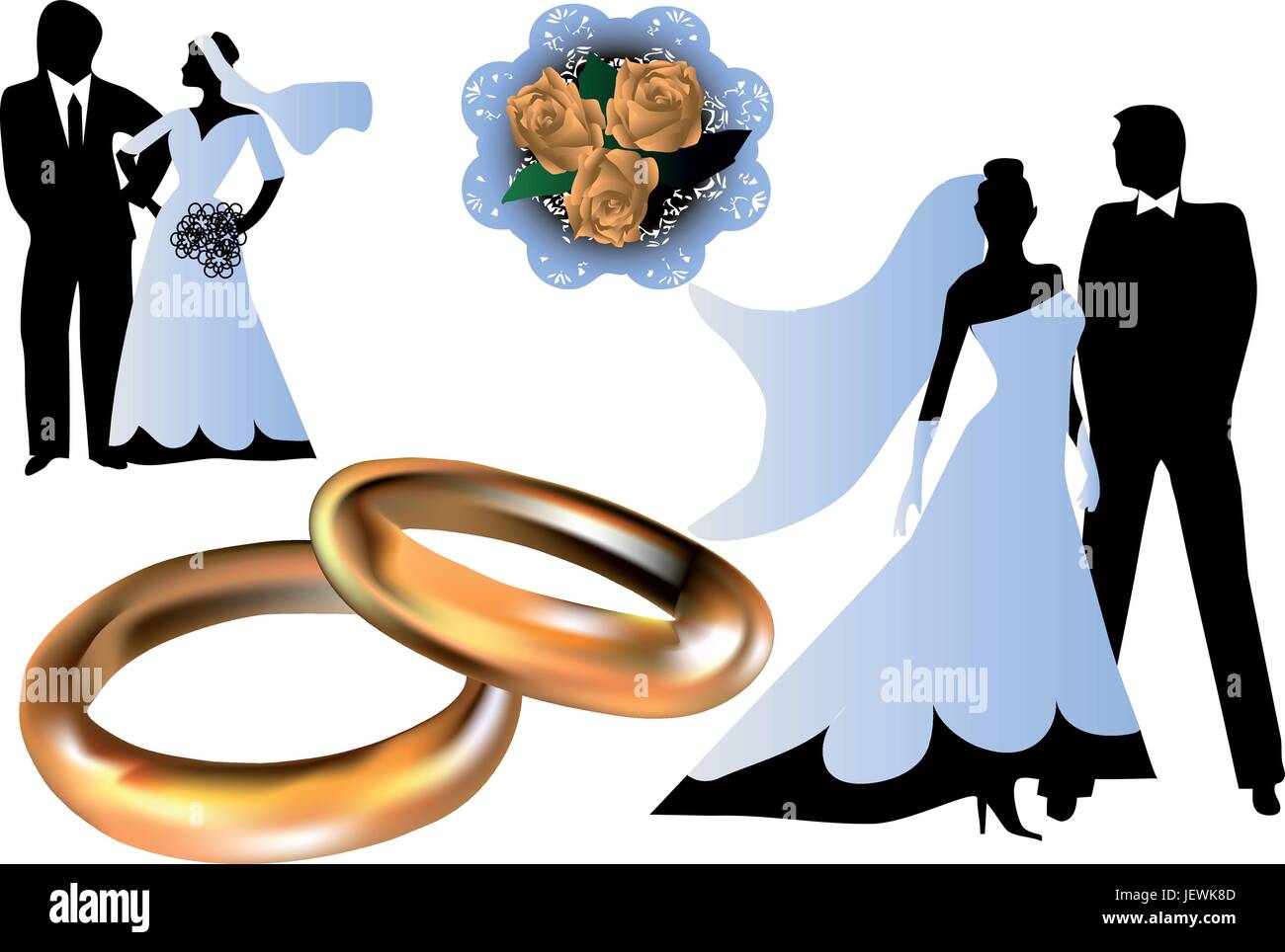 Woman people bouquet plant Stock Vector Images - Alamy