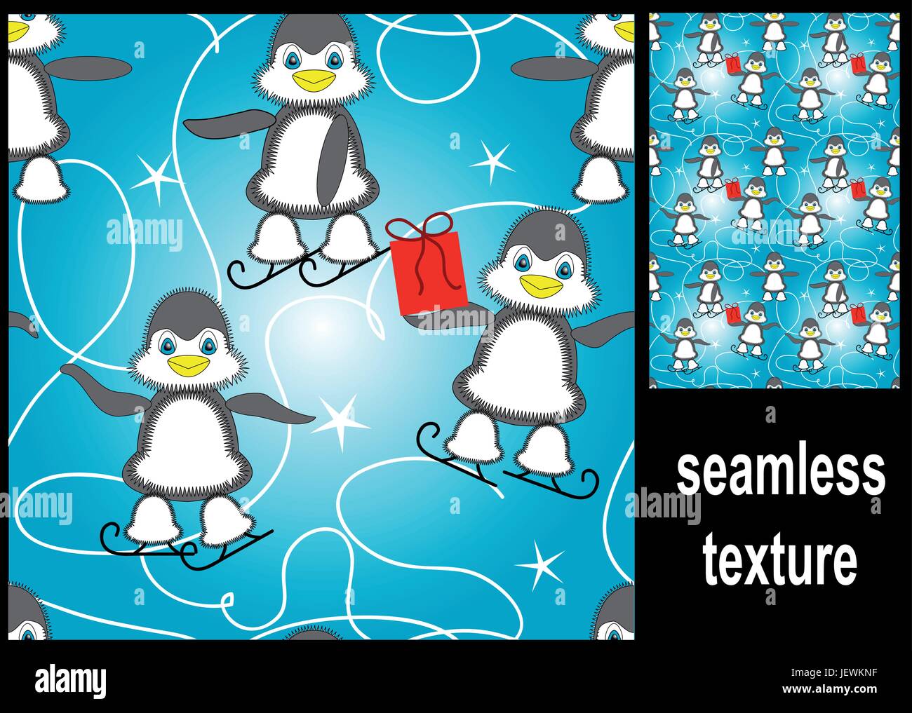 blue, holiday, winter, painting, cold, catarrh, penguin, symmetry Stock ...