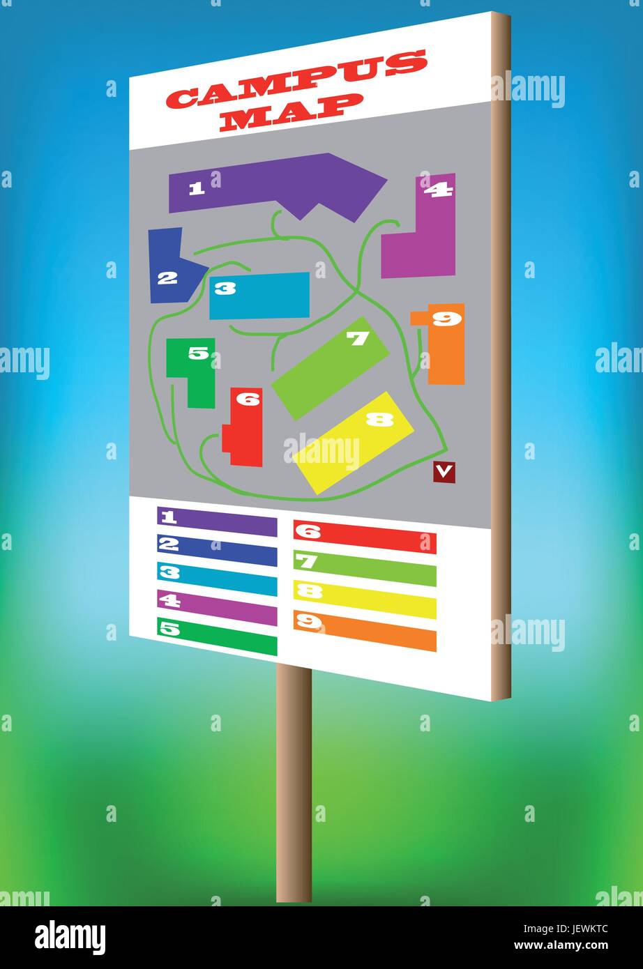 Campus map Stock Vector Images - Alamy