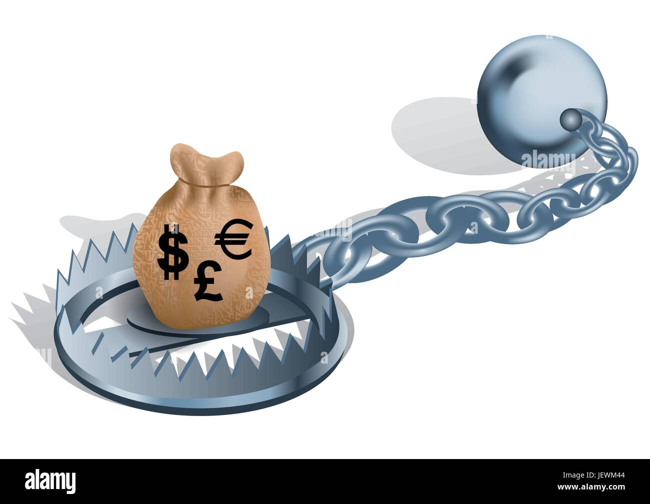 danger, dollar, dollars, isolated, risk, currency, chain, steel, crime ...