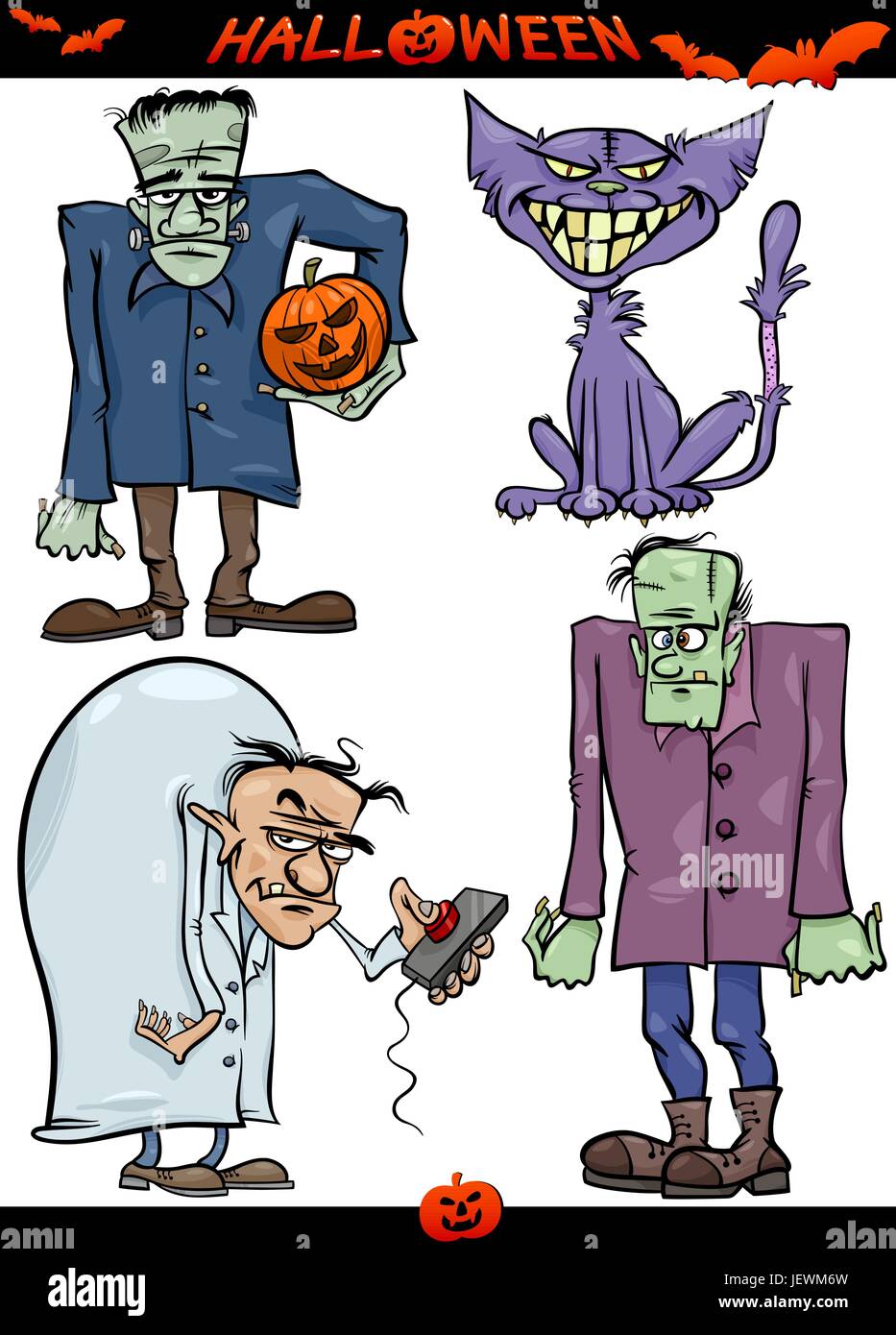 Evil scientist cartoon illustration Stock Vector Images - Alamy