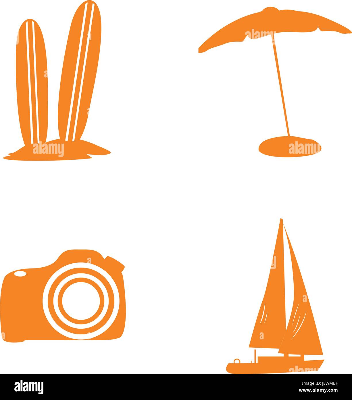 Set of summer icons Stock Vector Image & Art - Alamy
