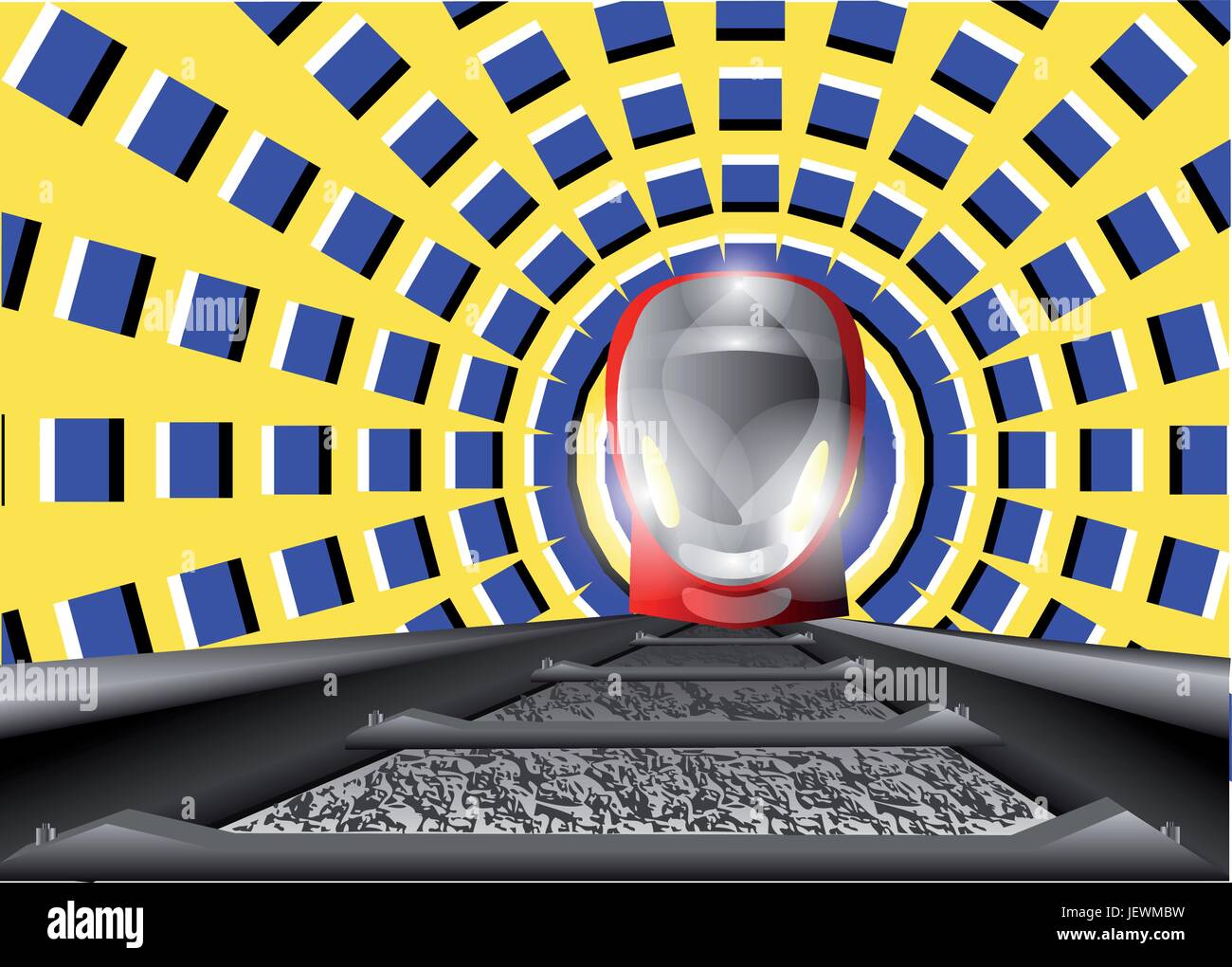 Train optical illusion movement hi-res stock photography and images - Alamy
