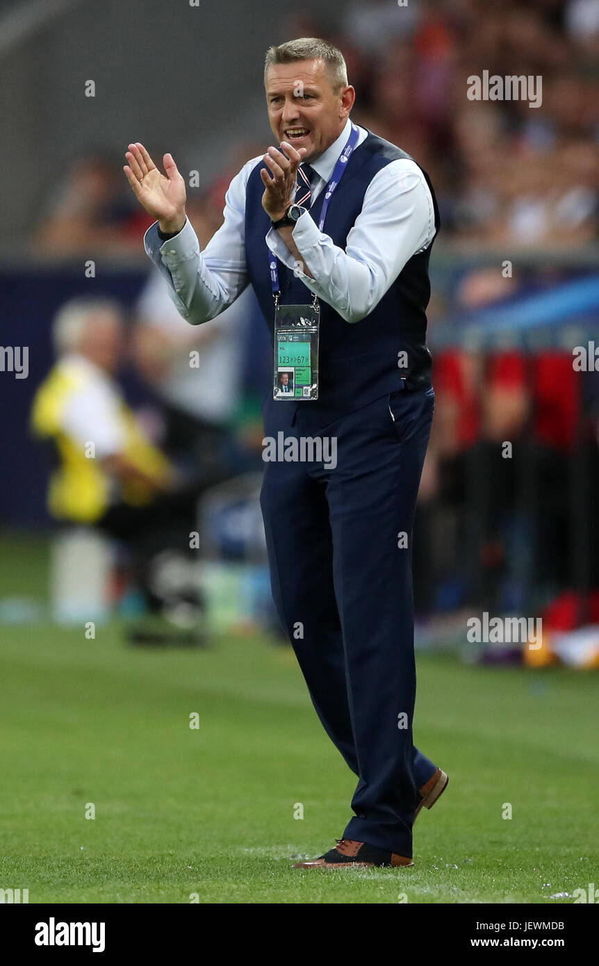 England manager Aidy Boothroyd during the UEFA European Under-21 ...