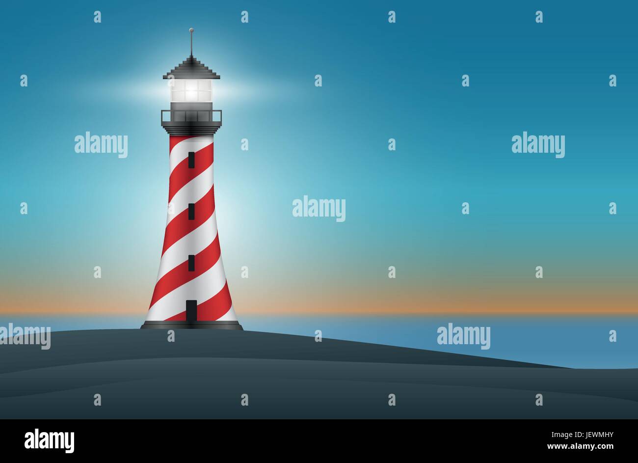 illustration, beacon, scene, location, site, vector, security, safety ...