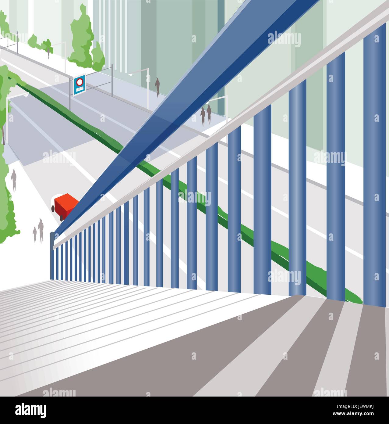 Sidewalk moving Stock Vector Images - Alamy