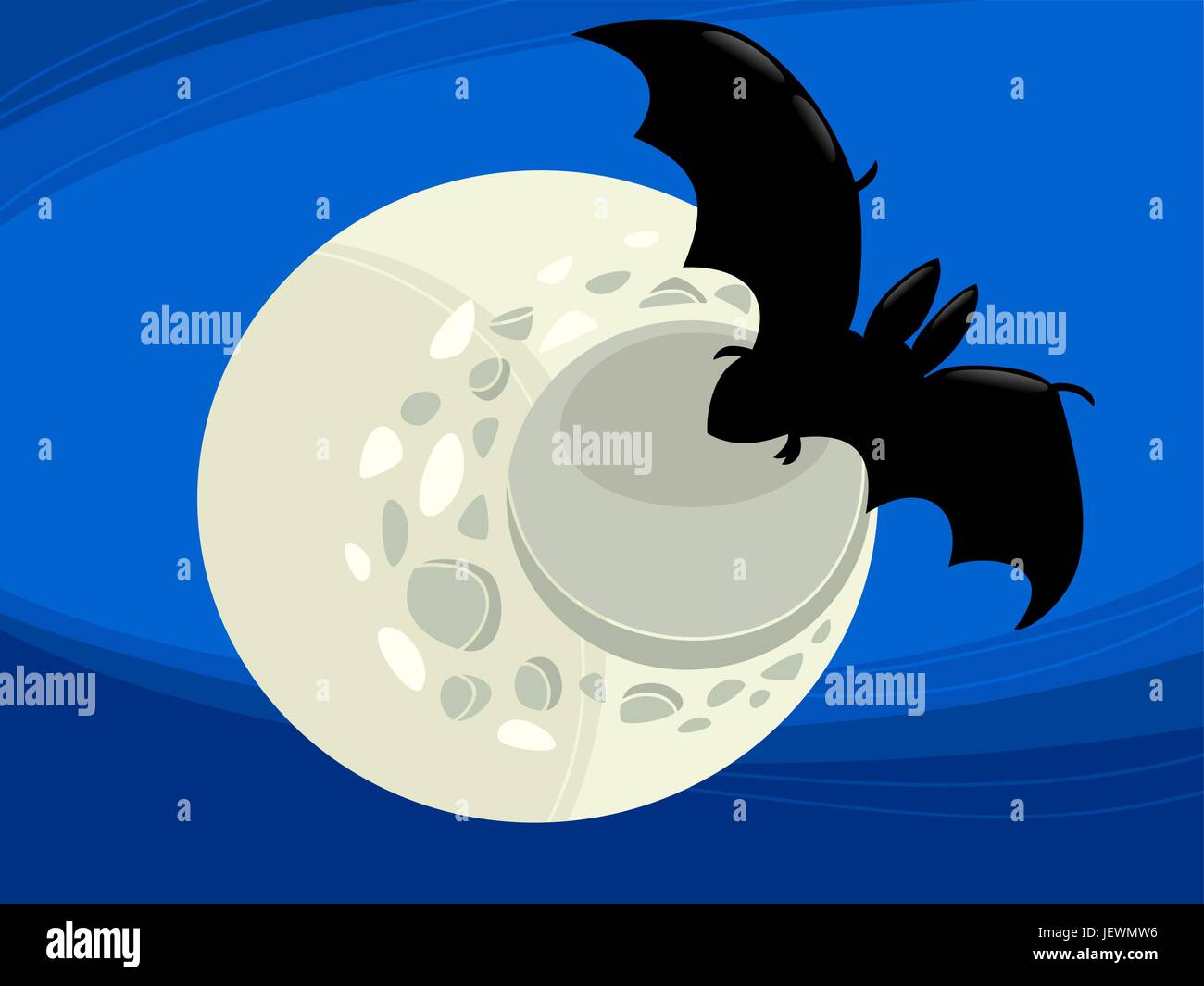 Night bat full moon Stock Vector Images - Alamy