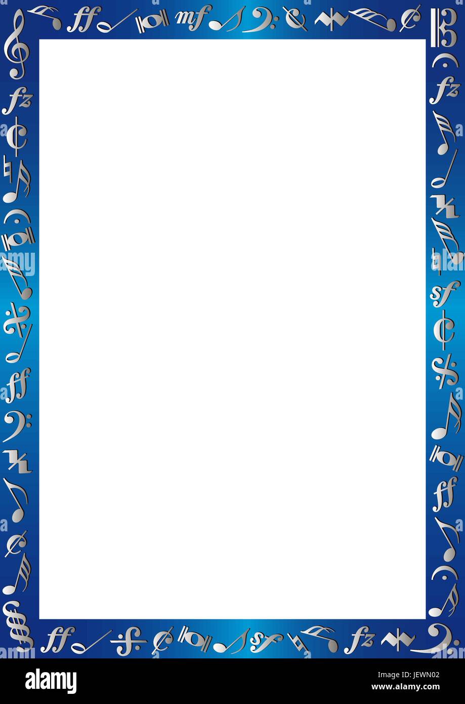 colored frame with musical notes and symbols Stock Vector Image & Art ...