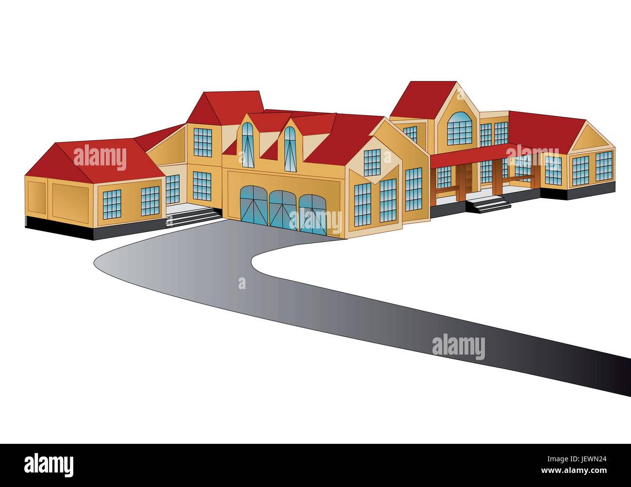 Suburb street Cut Out Stock Images & Pictures - Alamy