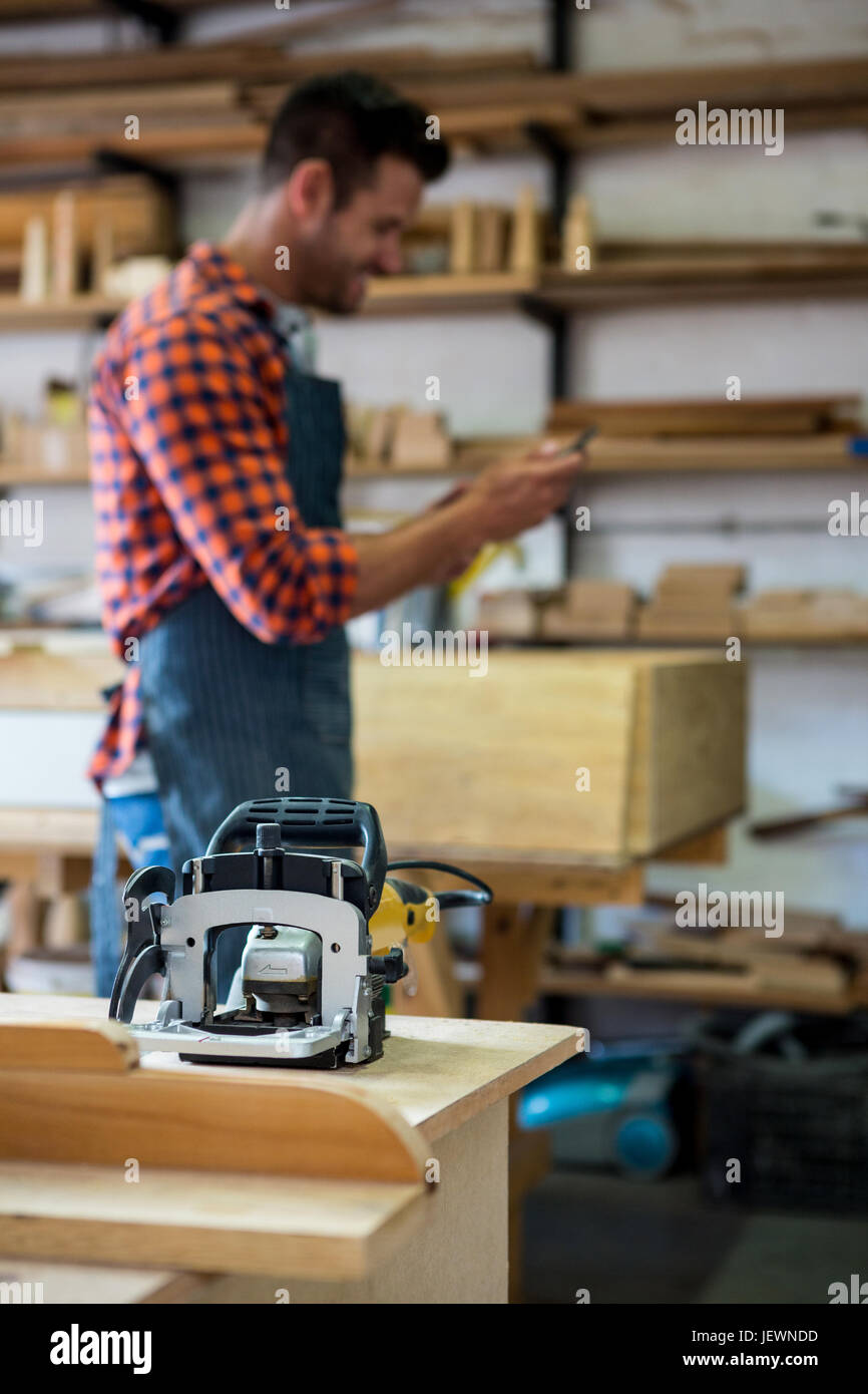 Carpenter working on his craft Stock Photo - Alamy