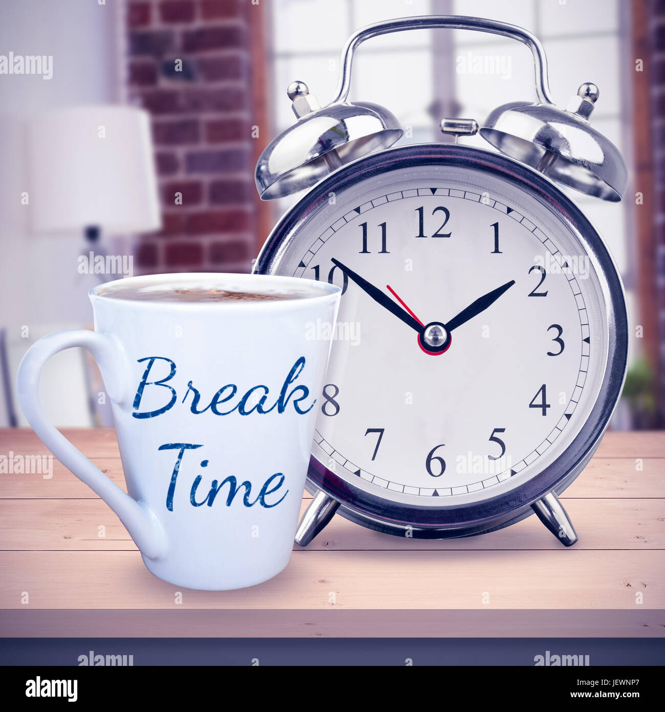 Composite image of break time Stock Photo - Alamy