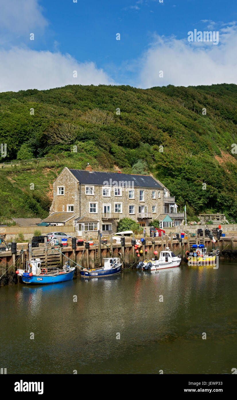 The River Ave and Harbour, Seaton, Devon, England UK Stock Photo - Alamy