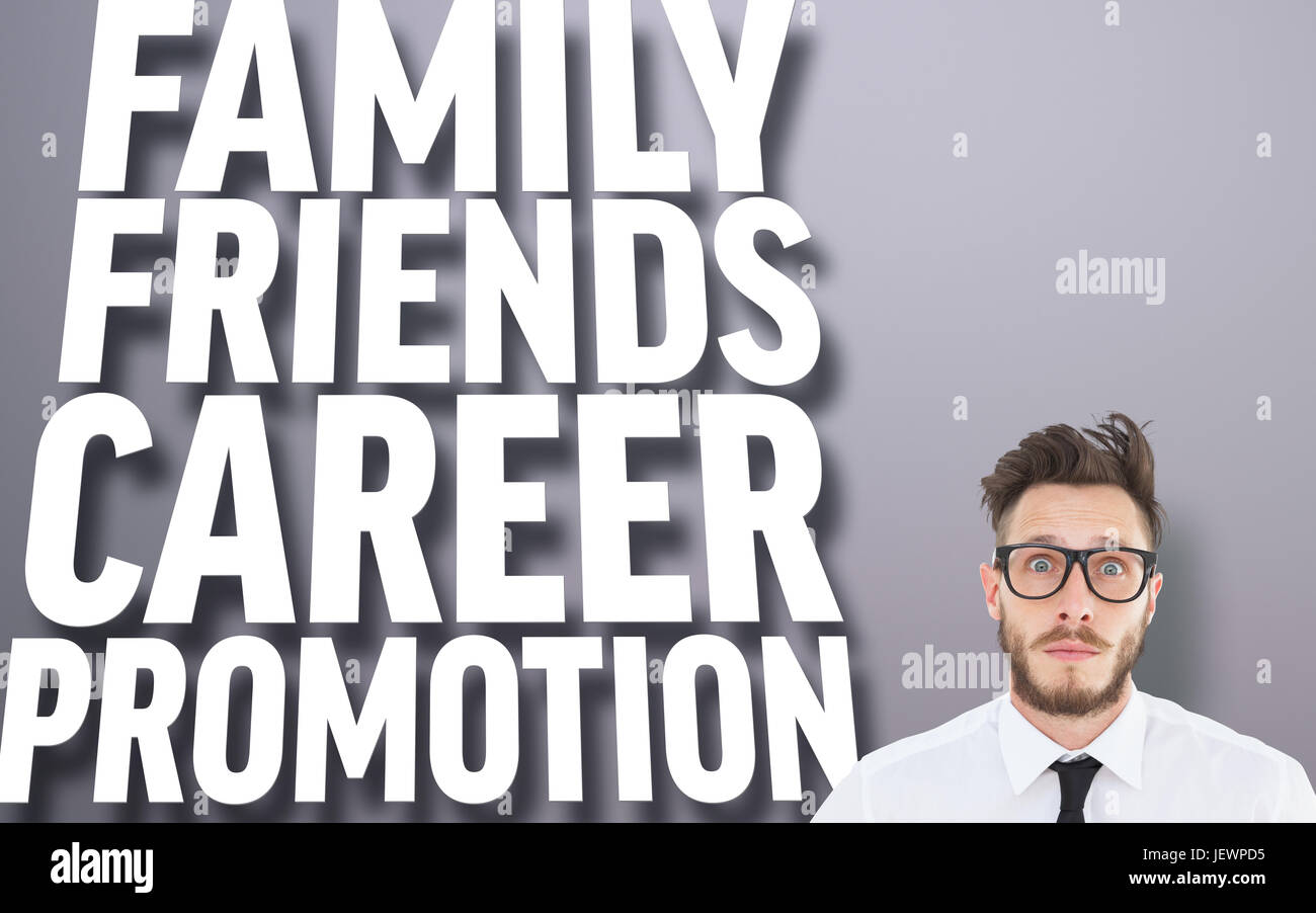 Geeky young businessman looking at camera Stock Photo - Alamy