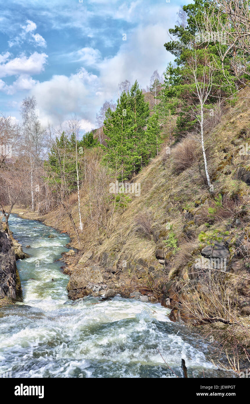 Beautiful spring landscape mountains pine hi-res stock photography and ...