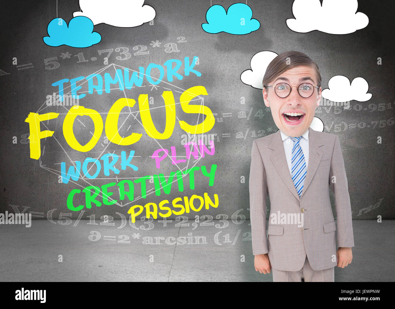 Work planning geek man hi-res stock photography and images - Alamy
