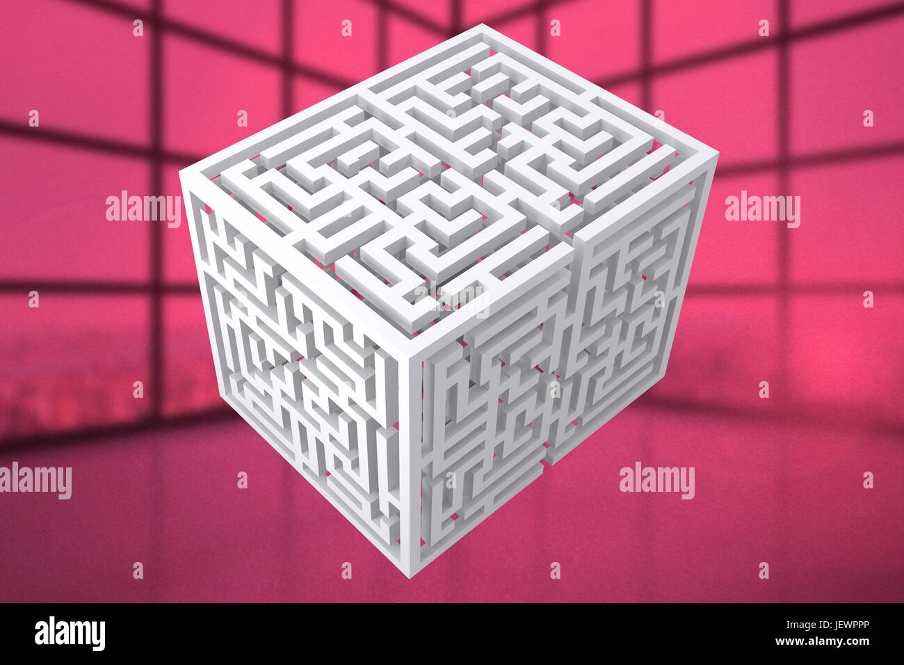 Composite image of maze cube Stock Photo - Alamy