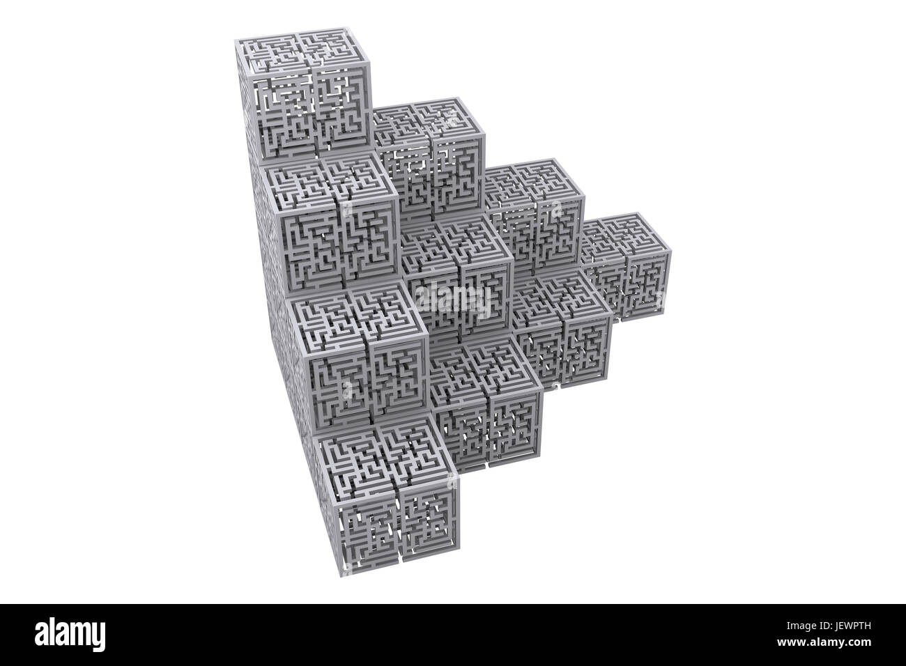 Pile maze cube hi-res stock photography and images - Alamy