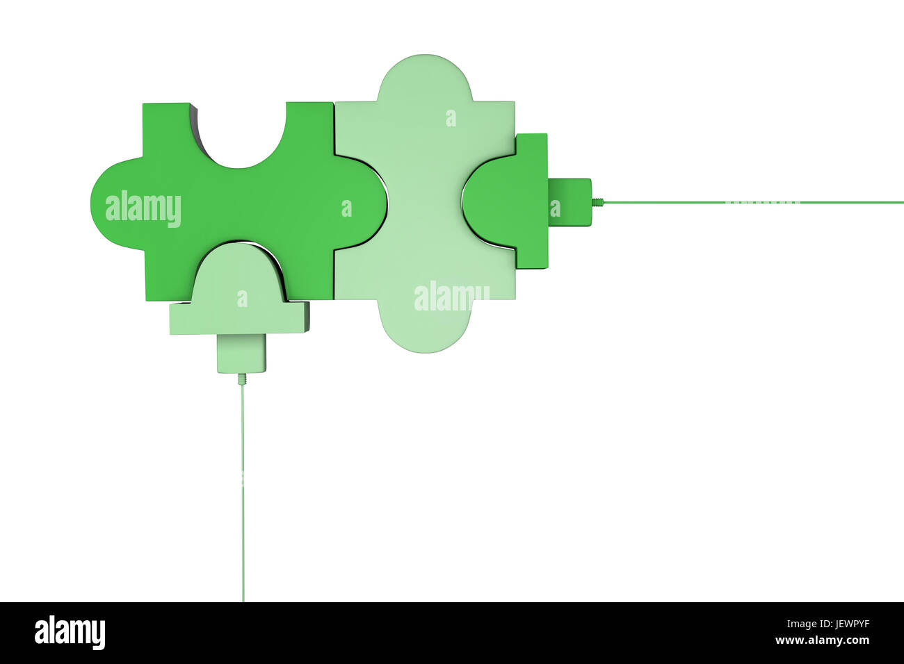 Green jigsaw hi-res stock photography and images - Alamy