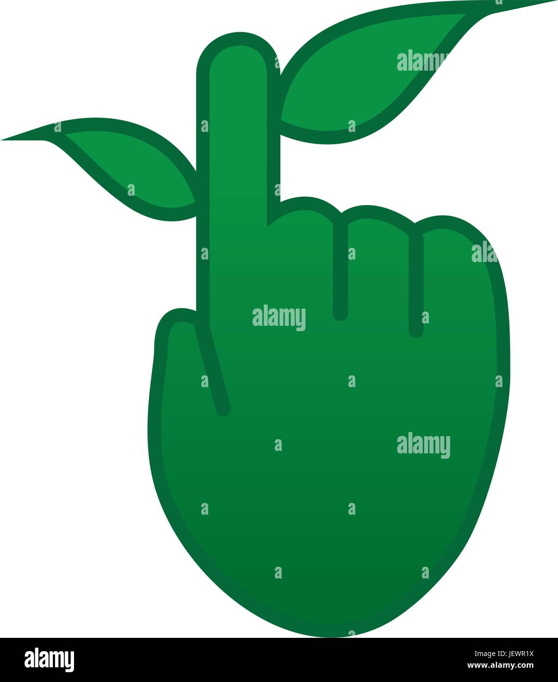 Hand with leaves Stock Vector Image & Art - Alamy