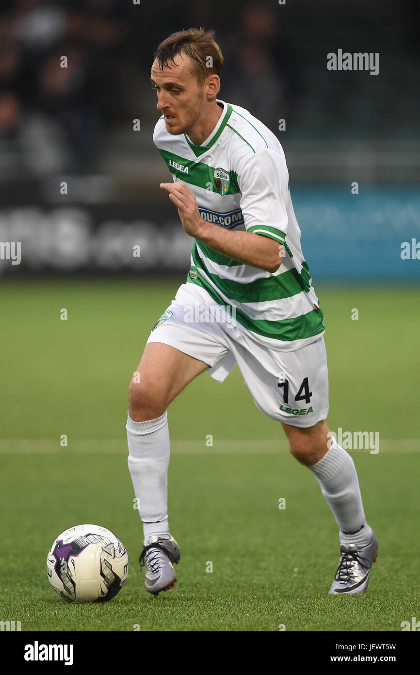 The New Saints' Jamie Mullan during the UEFA Champions League first ...