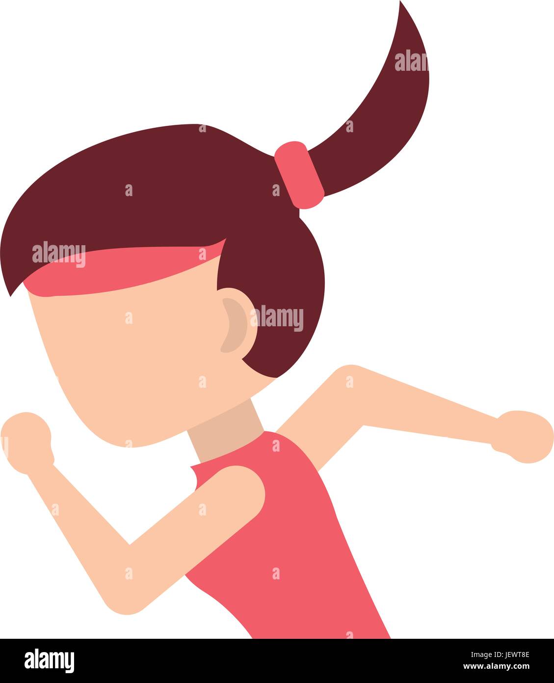 Woman running cartoon Stock Vector Image & Art - Alamy