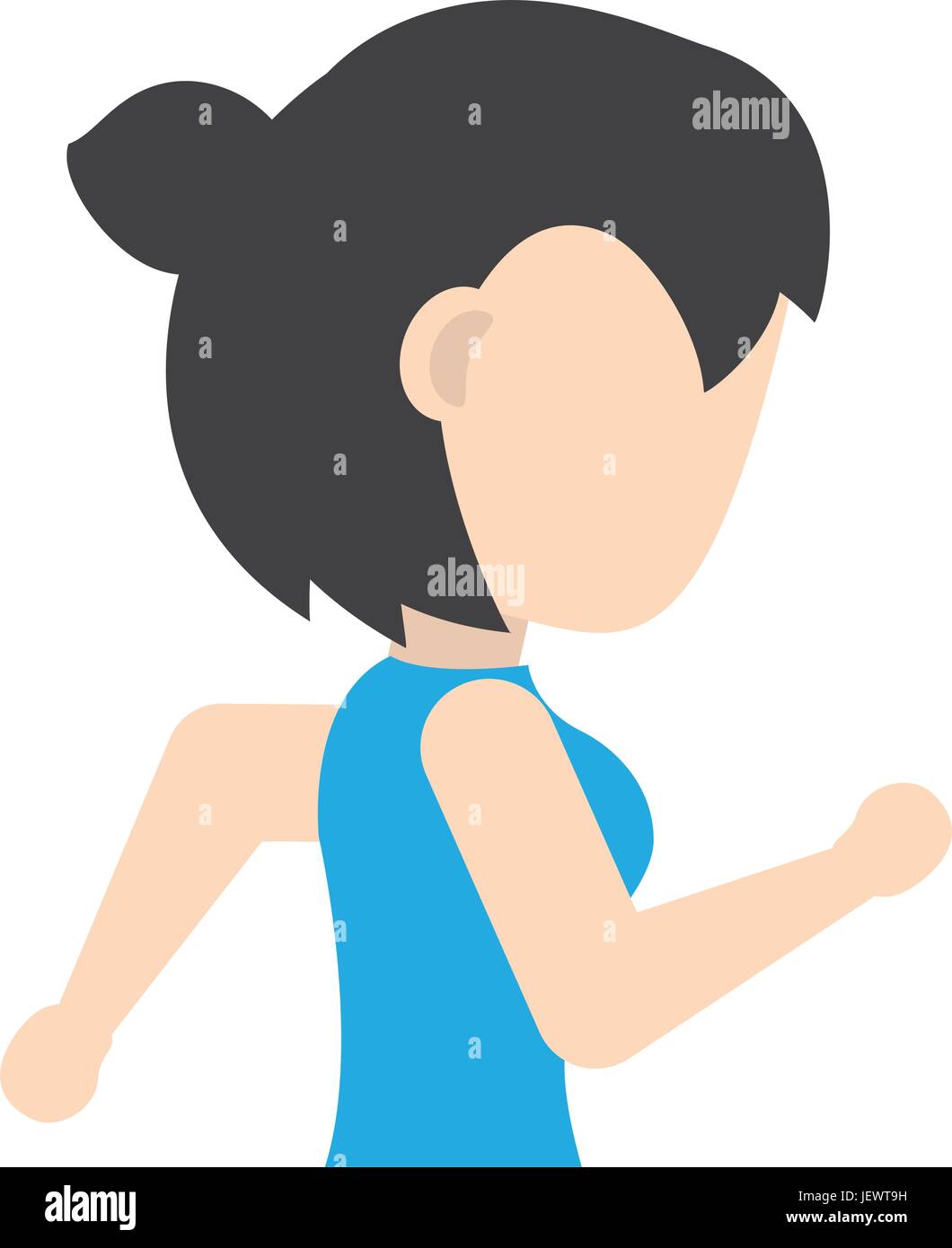 Woman running cartoon Stock Vector Image & Art - Alamy