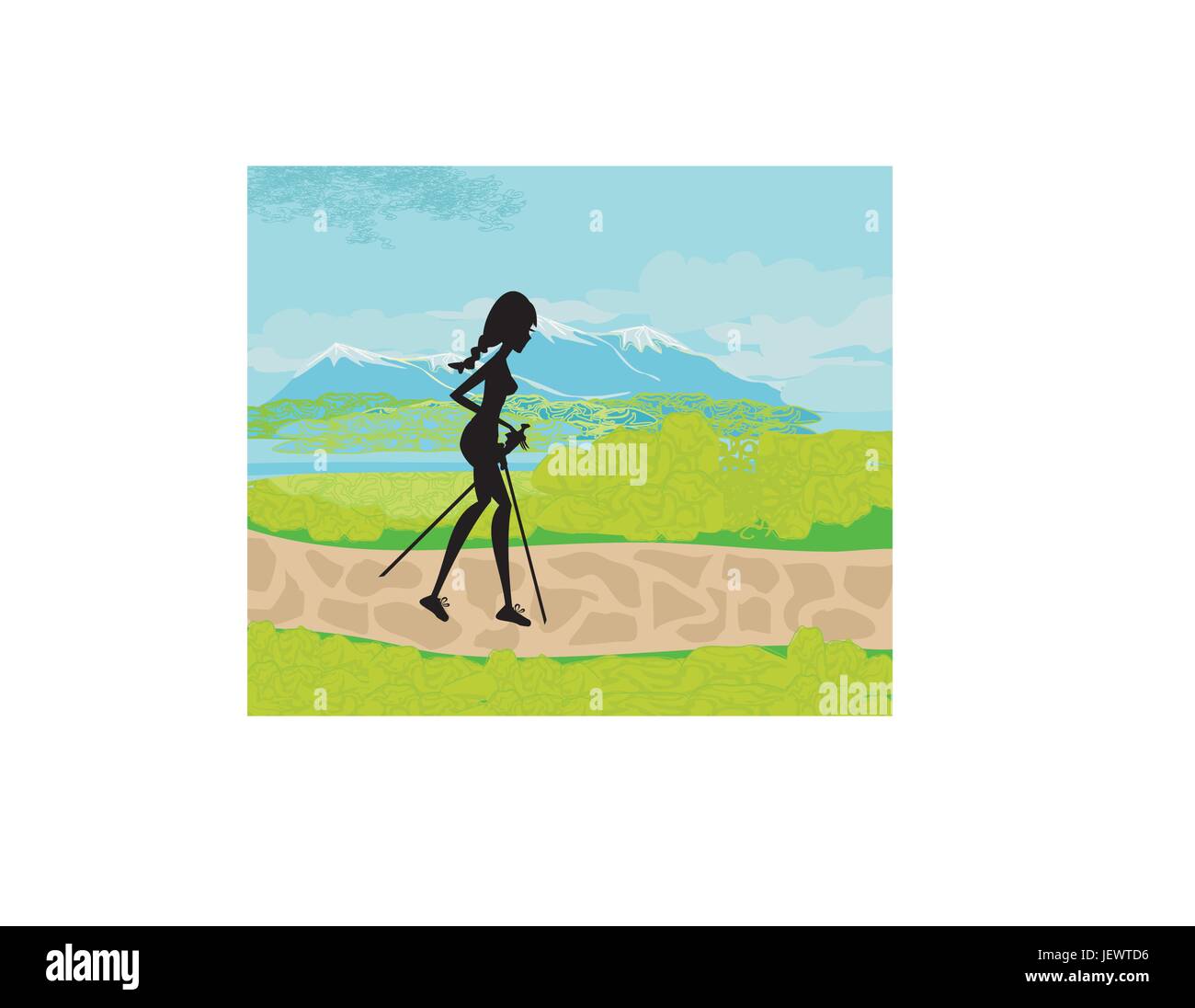 Walking uphill Stock Vector Images - Alamy