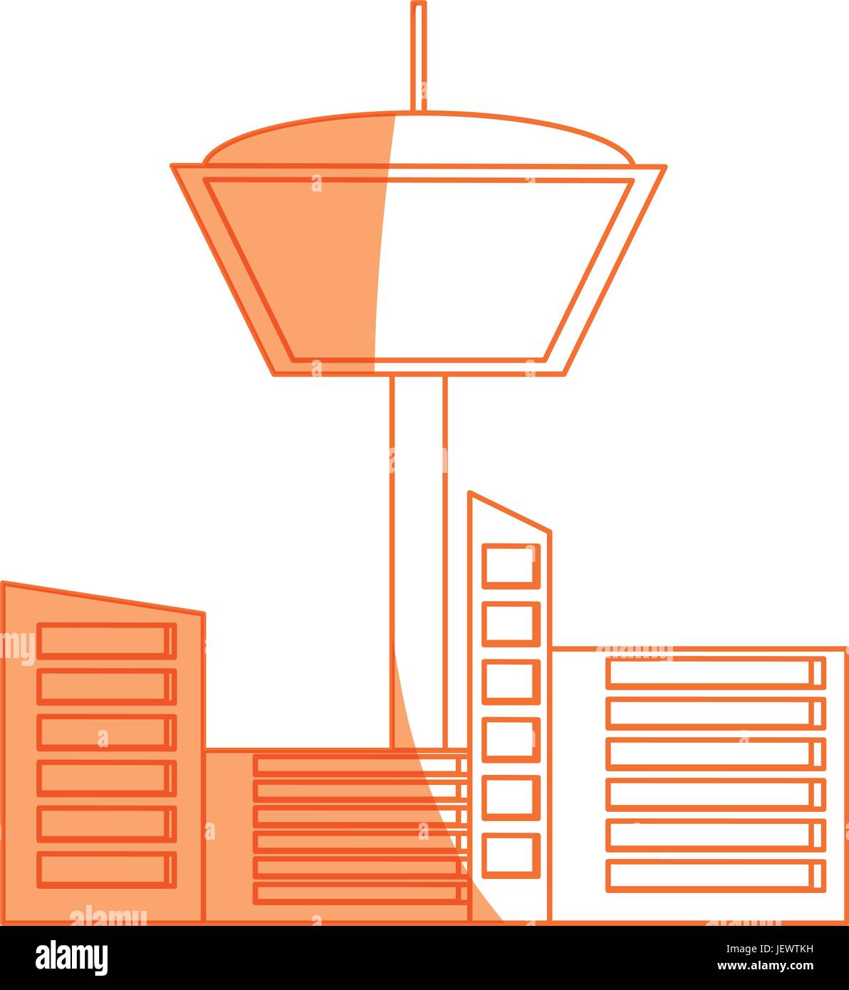 Airport control tower sunset Stock Vector Images - Alamy