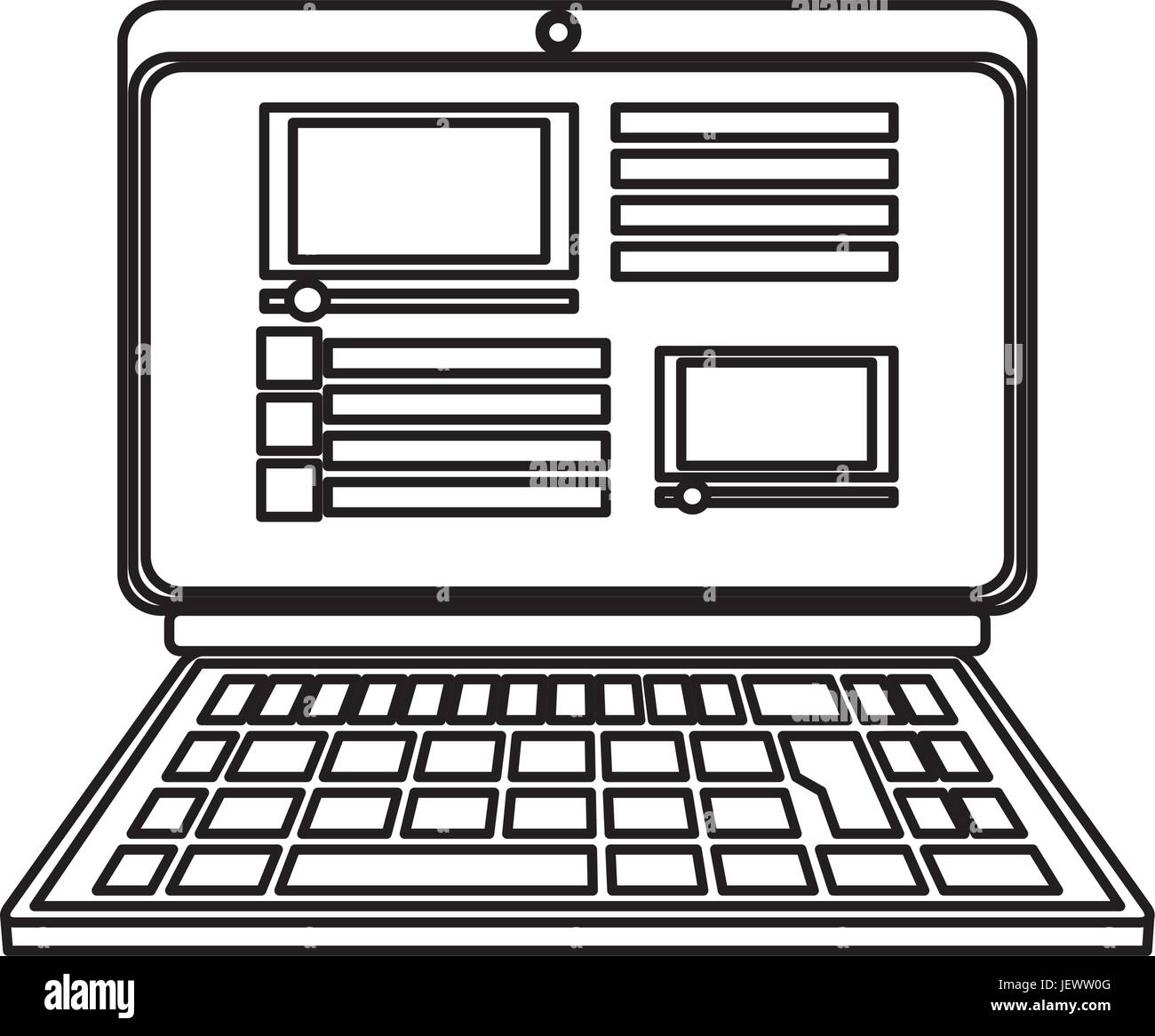 isolated portable laptop Stock Vector Image & Art - Alamy