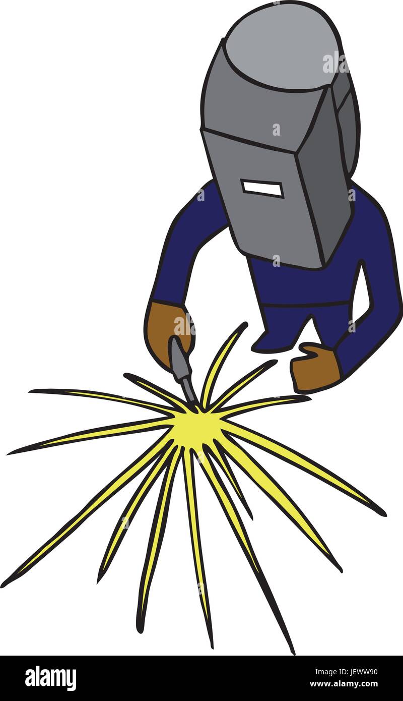 Welder Vector Cartoon Illustration High Resolution Stock Photography ...