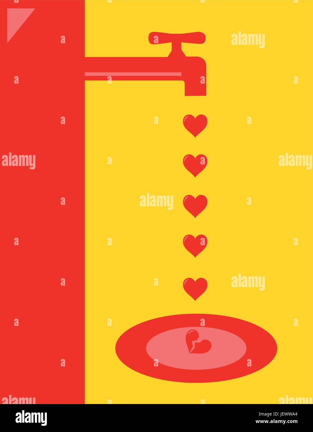 Broken tap Stock Vector Images - Alamy