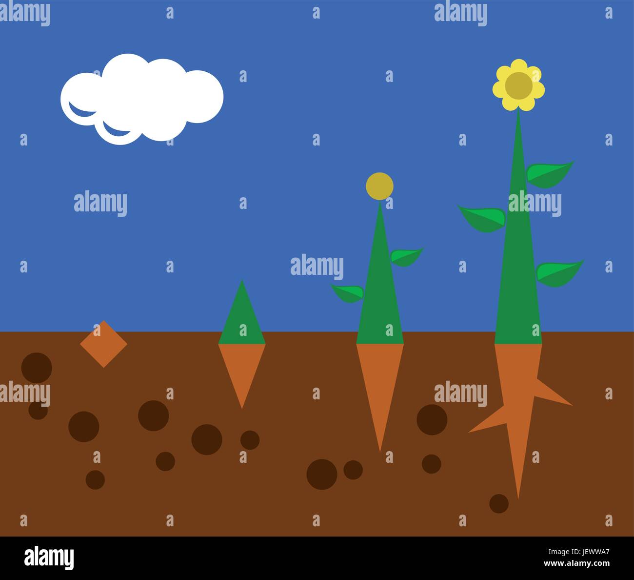 Plant growing photo Stock Vector Images - Alamy
