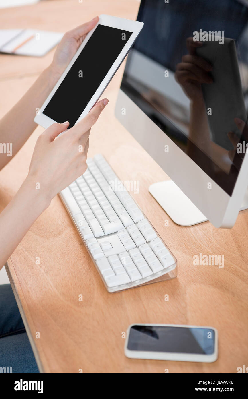 someone is using a touch pad Stock Photo - Alamy