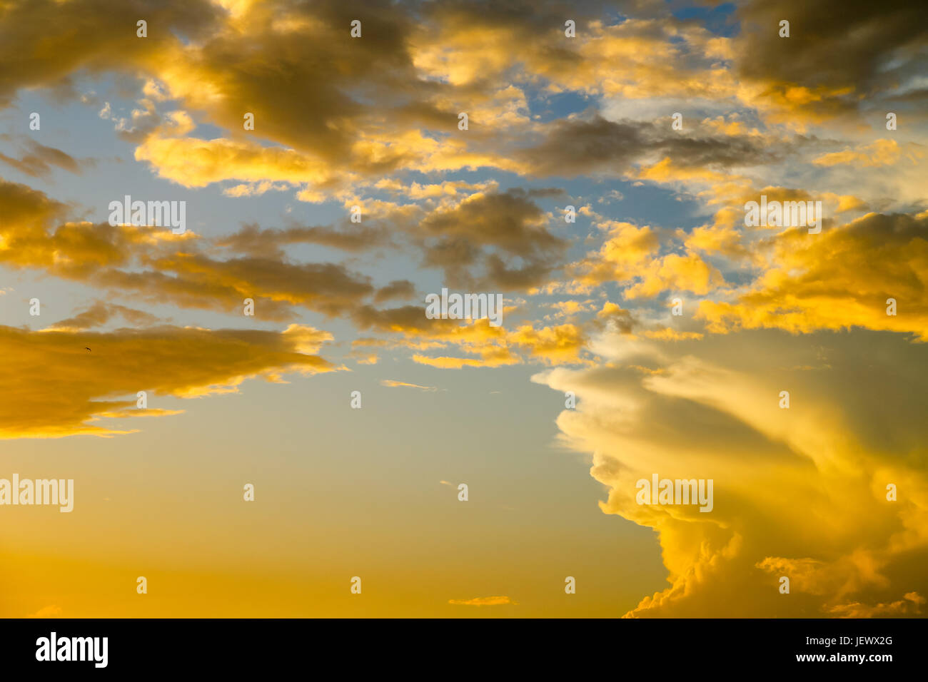 Sunset Colored Clouds Stock Photo - Alamy