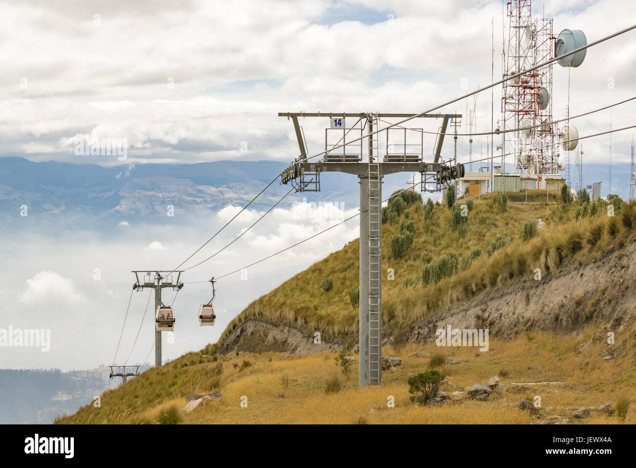 Aerial View of Quito from Cableway Stock Photo - Alamy
