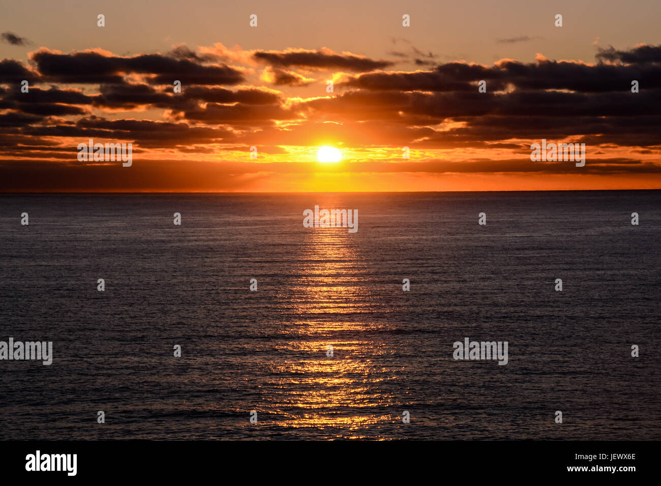 Beautiful Colored Sunset Stock Photo - Alamy