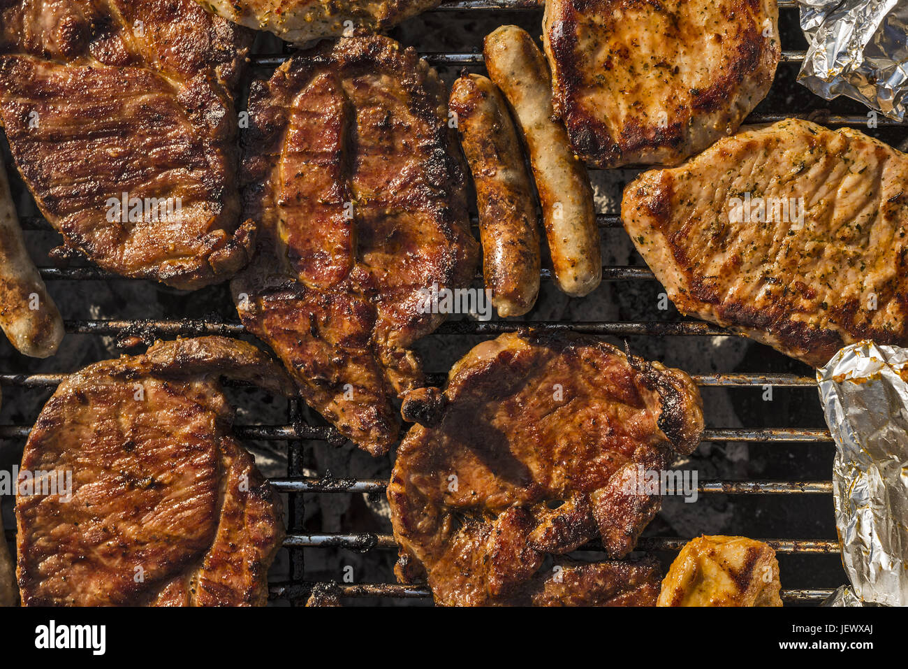 top view barbecue grill Stock Photo - Alamy