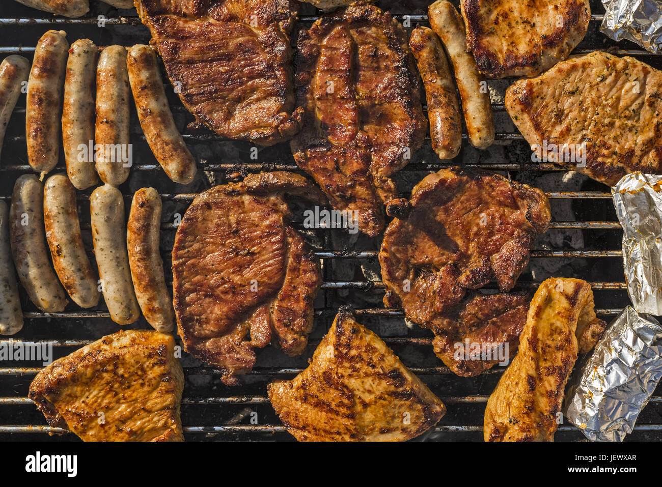 top view barbecue grill Stock Photo - Alamy
