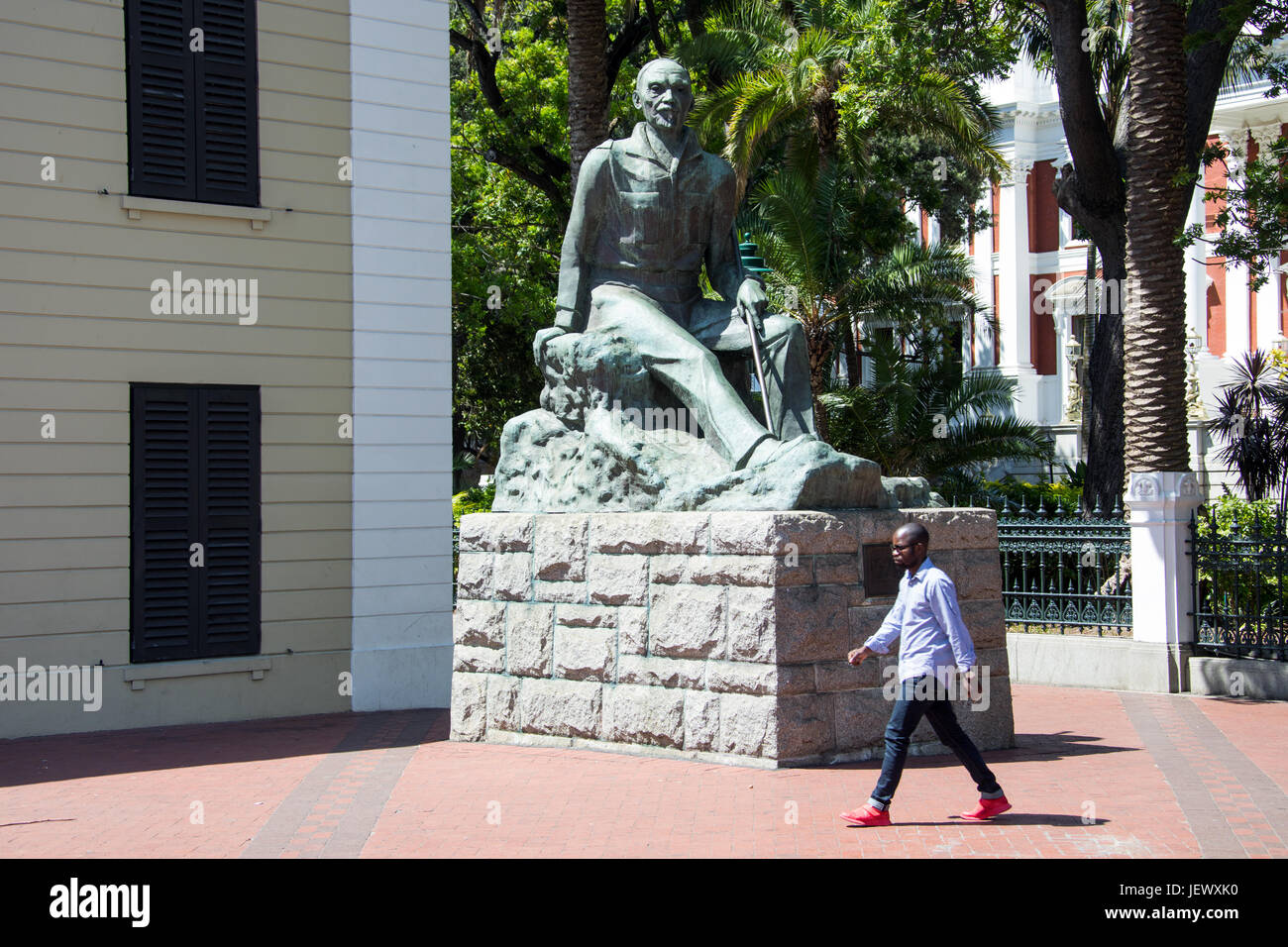 Sculpture of Prime Minister J.C. Smuts in Cape Town, South Africa Stock ...