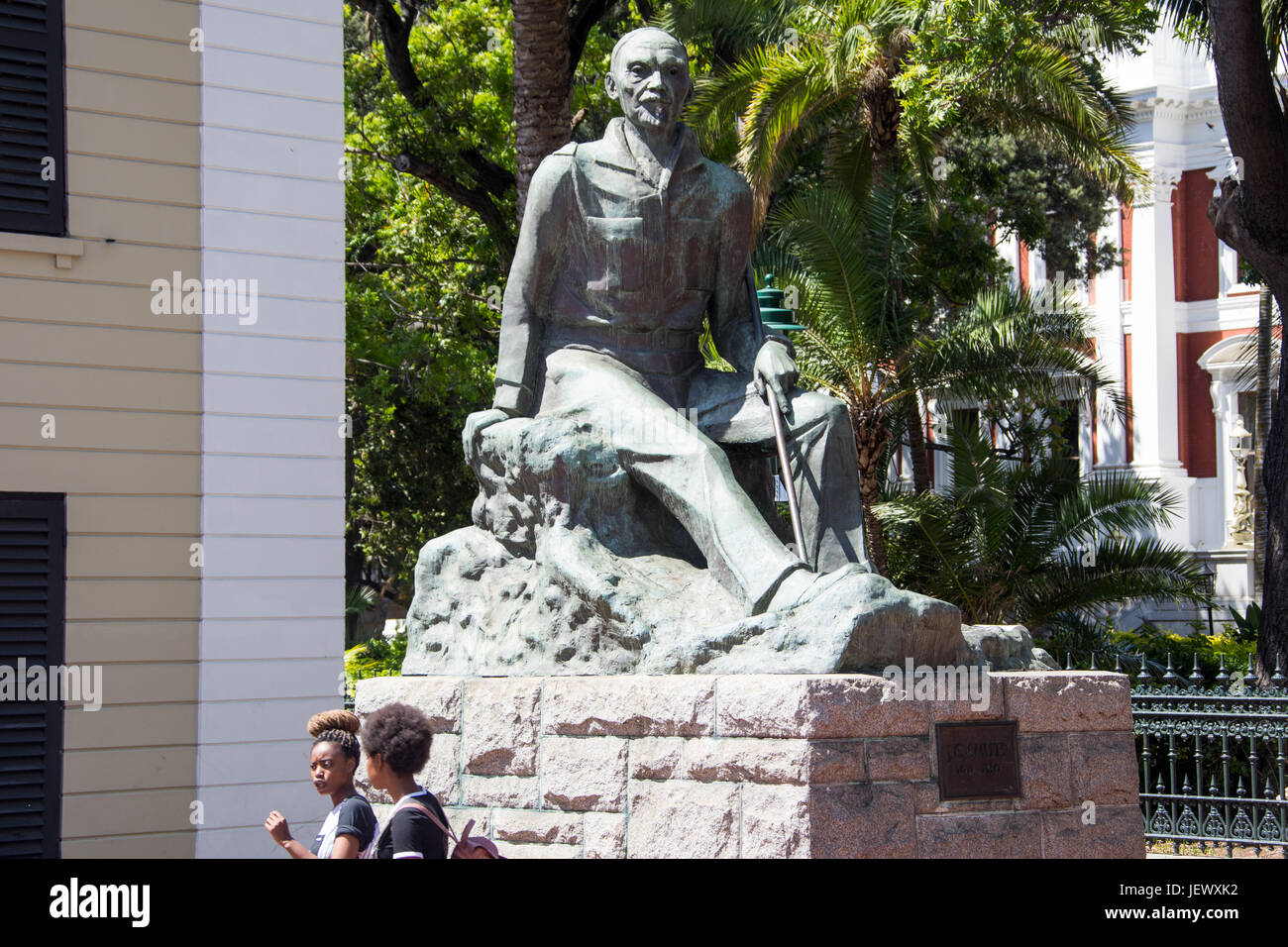 Sculpture of Prime Minister J.C. Smuts in Cape Town, South Africa Stock ...