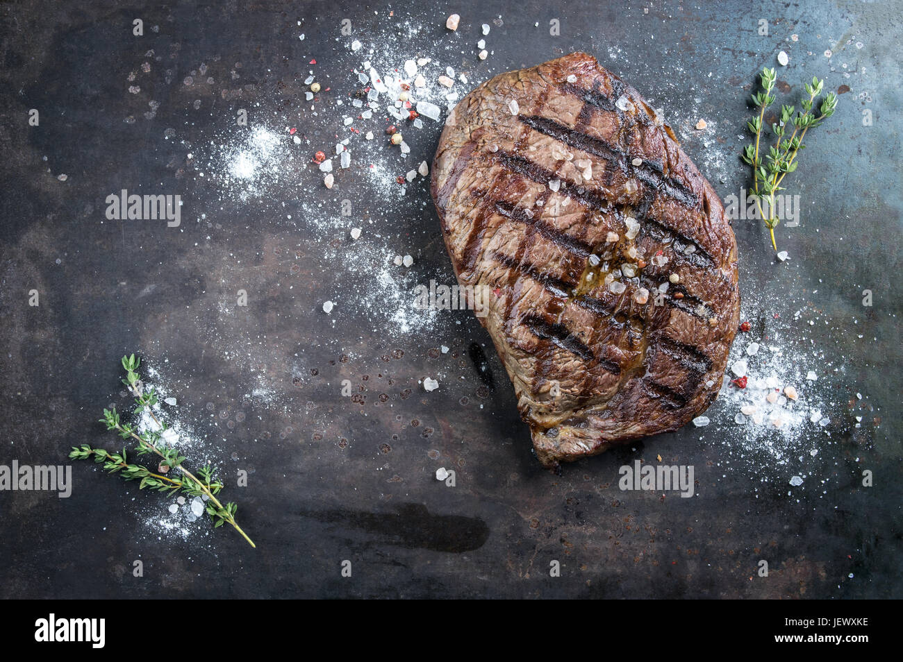 Barbecue Dry Aged Rib Eye Steak Stock Photo - Alamy