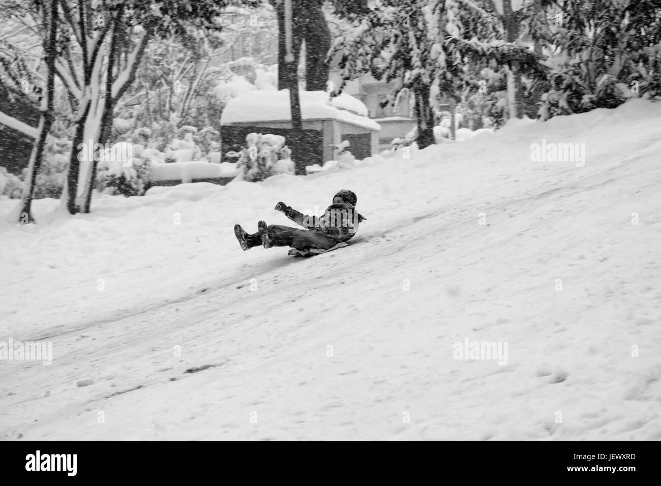 Hill slides Black and White Stock Photos & Images - Alamy