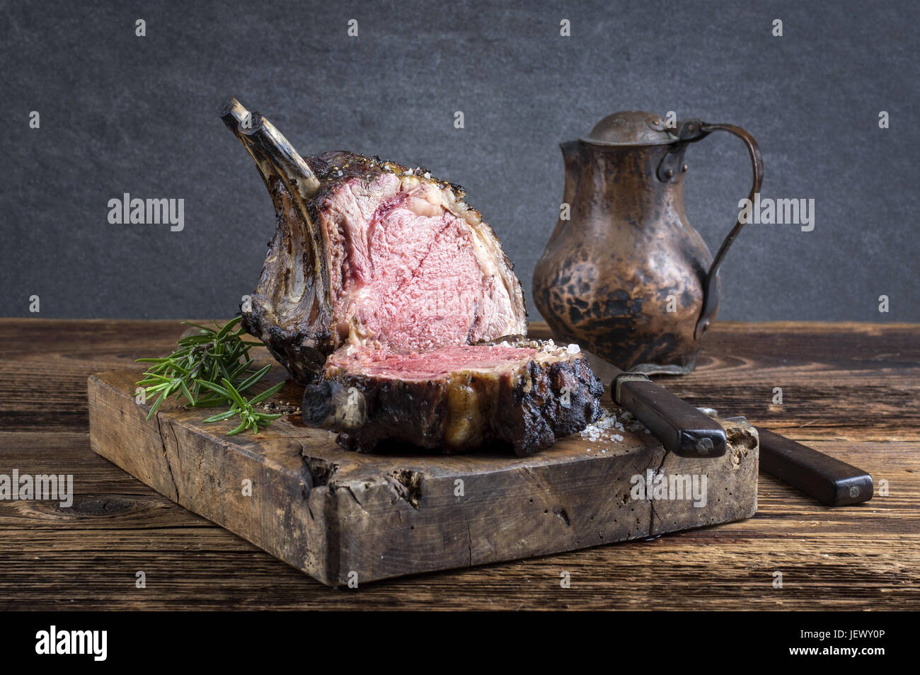 Dry Aged Barbecue Rib of Beef Stock Photo - Alamy