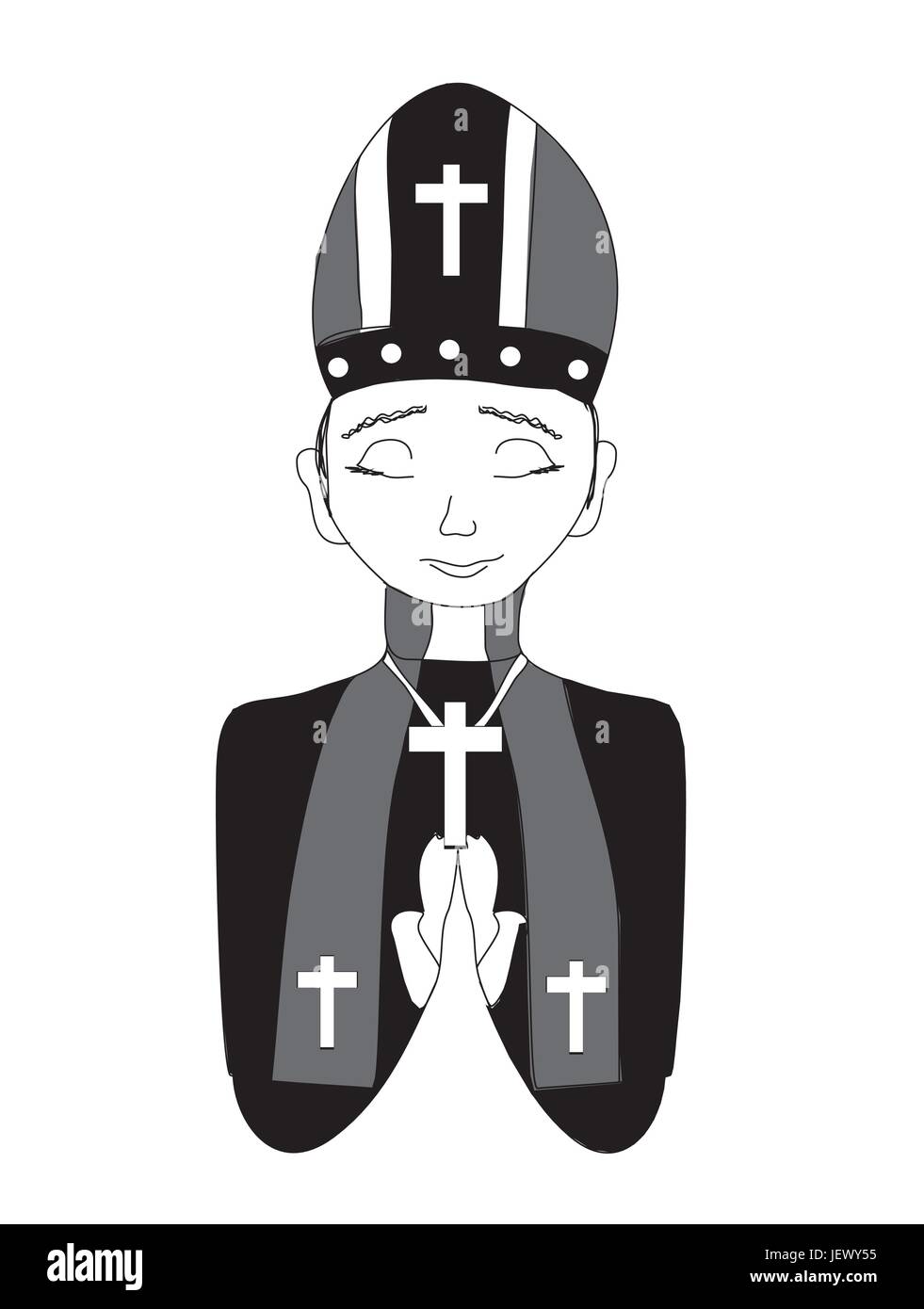 Black priest catholic Cut Out Stock Images & Pictures - Alamy